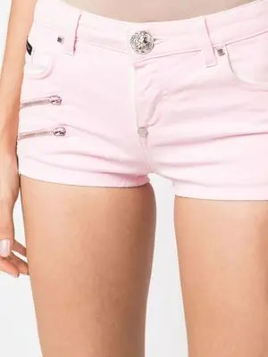 Philipp Plein Denim Hot Pants - Pink