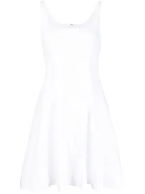 Staud Wells Pleated Mini Dress - White