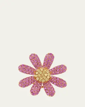 MIO HARUTAKA 18k Rose Gold Margaret Single Earring With Sapphires - White Gold