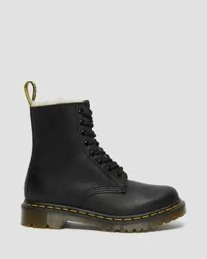 Dr. Martens 1460 Faux Fur Lined Boots - Black