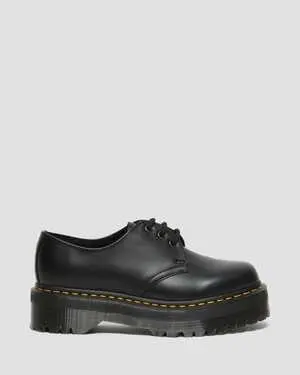 Dr. Martens 1461 Smooth Leather Platform Shoes - Black