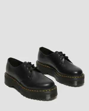 Dr. Martens 1461 Smooth Leather Platform Shoes - Black