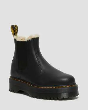 Dr. Martens Fur Platform Heels