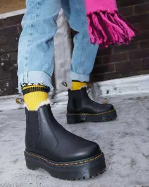 Dr. Martens 2976 Faux Fur Lined Platform Chelsea Boots