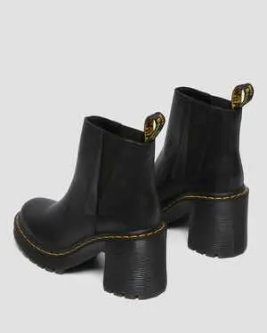 Dr. Martens Spence Leather Flared Heel Chelsea Boots - Black