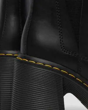 Dr. Martens Spence Leather Flared Heel Chelsea Boots - Black