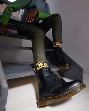 Dr. Martens 1460 Smooth Leather Lace-up Boots - Black