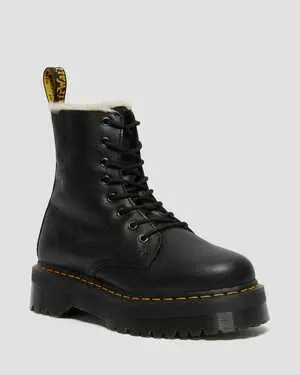 Dr. Martens Jadon Leather Platform Boots - Black