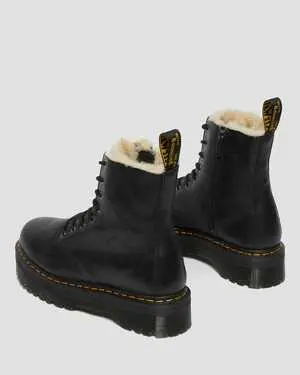 Dr. Martens Jadon Leather Platform Boots - Black