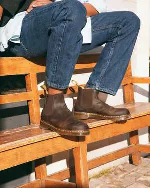 Dr. Martens 2976 Crazy Horse Leather Chelsea Boots - Brown