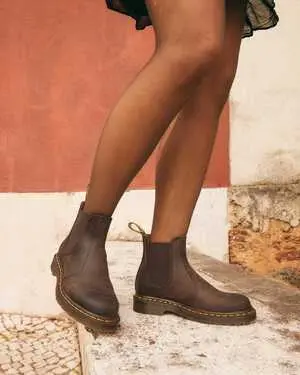 Dr. Martens 2976 Crazy Horse Leather Chelsea Boots - Brown
