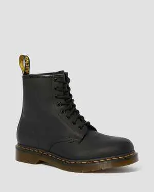 Dr. Martens 1460 Greasy Leather Lace-up Boots - Black