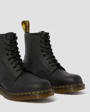 Dr. Martens 1460 Greasy Leather Lace-up Boots - Black