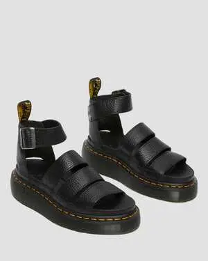 Dr. Martens Clarissa Ii Leather Platform Sandals - Black