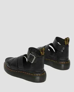 Dr. Martens Clarissa Ii Leather Platform Sandals - Black