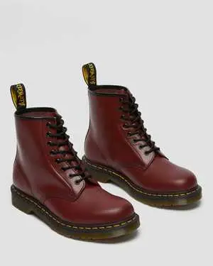 Dr. Martens 1460 Smooth Leather Lace-up Boots - Red