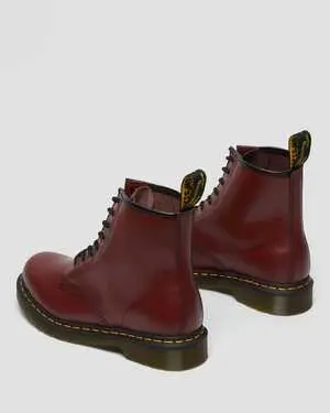 Dr. Martens 1460 Smooth Leather Lace-up Boots - Red