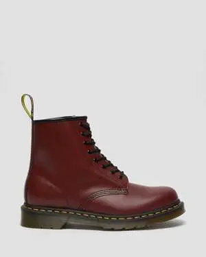 Dr. Martens 1460 Smooth Leather Lace-up Boots - Red