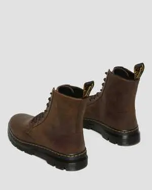 Dr. Martens Combs Crazy Horse Leather Boots - Brown