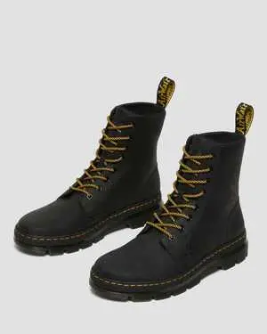 Dr. Martens Combs Leather Casual Boots - Black