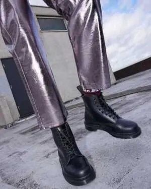 Dr. Martens 1460 Mono Smooth Leather Lace Up Boots - Black