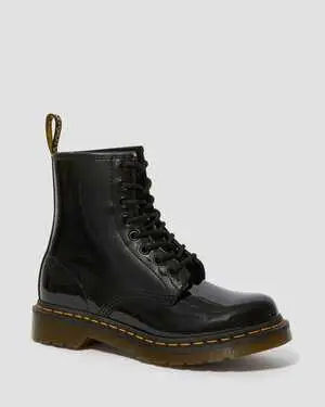 Dr. Martens 1460 Patent Leather Lace Up Boots - Black