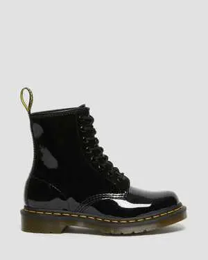 Dr. Martens 1460 Patent Leather Lace Up Boots - Black