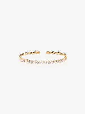 SUZANNE KALAN 18k Yellow Gold Diamond Bangle