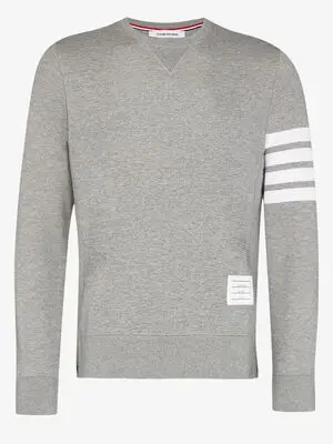 Thom Browne 4-bar Stripe Cotton Sweatshirt - Grey