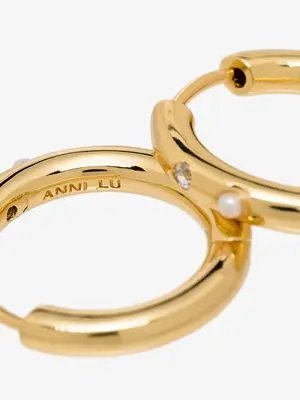 Anni Lu Brigitte Pearl Hoop Earrings