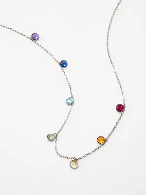 PERSEE 18k Yellow Chakras Sapphire Necklace