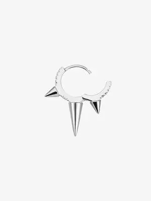 MARIA TASH MARIA TASH 18k White Gold Triple Spike Diamond Earring Gold