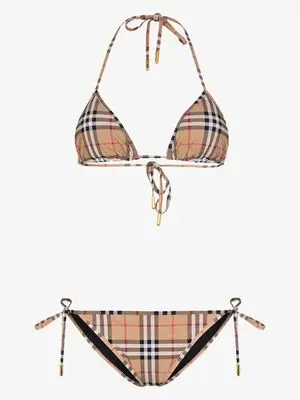 Burberry Neutral Vintage Check Bikini