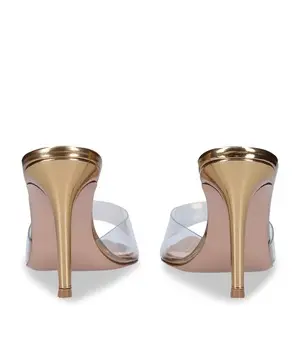 GIANVITO ROSSI Elle 85 Mules - Gold
