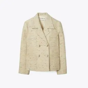 Tory Burch Confetti Twill Blazer - Beige