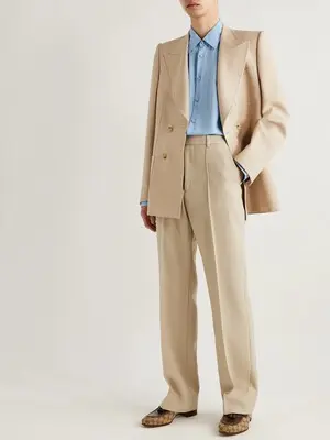 Gucci Drill Straight-leg Trousers