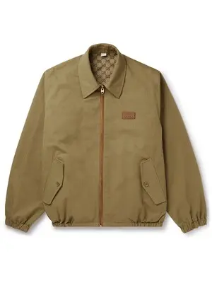 Gucci Reversible Suede-trimmed Ripstop And Cotton-blend Blouson Jacket