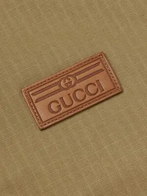 Gucci Reversible Suede-trimmed Ripstop And Cotton-blend Blouson Jacket