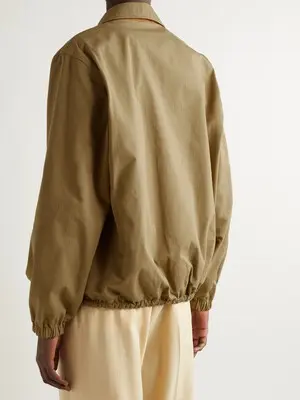 Gucci Reversible Suede-trimmed Ripstop And Cotton-blend Blouson Jacket
