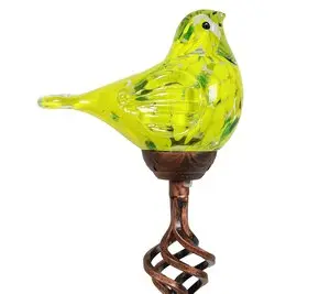 EXHART Solar Pearlized Glass Bird Garden Stake Exha Rt - One-color