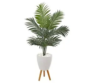 NEARLY NATURAL 4.5' Kentia Artificial Palm Tree In Planter - One-color