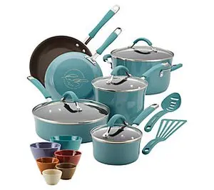 RACHAEL RAY Cucina Enamel 18-piece Cookware And Prep Bowl Set - One-color