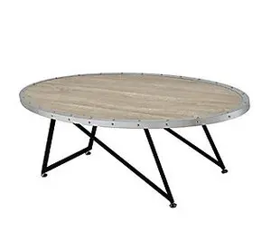 QVC Allis Coffee Table Weathered Grey Oak Acme Furniture - One-color