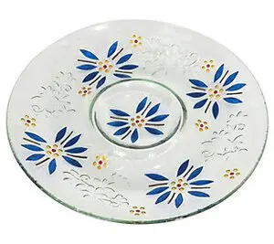 TEMP-TATIONS 15' Glass Chip And Dip Platter - One-color