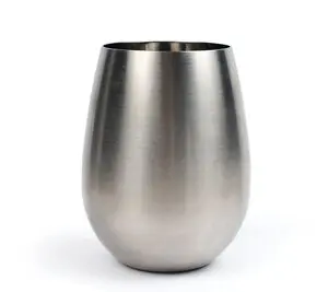 RSVP 11-oz Stainless Steel Stemless Wine Glass - Silver