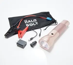 Halo Bolt Flashlight & Car Jump Starter W/portable Power