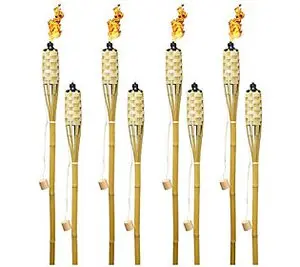 MATNEY Extra Long Bamboo Torches 8 Pack - One-color