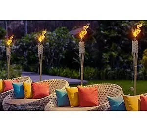 MATNEY Extra Long Bamboo Torches 8 Pack