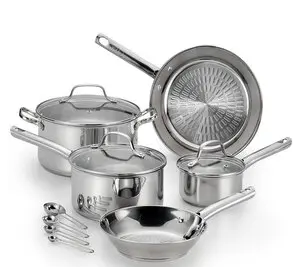 T-FAL Performa 12-piece Stainless Steel Cookwar E Set - Silver