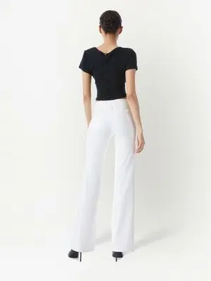 Alice + Olivia Olivia Vegan-leather Flared Trousers